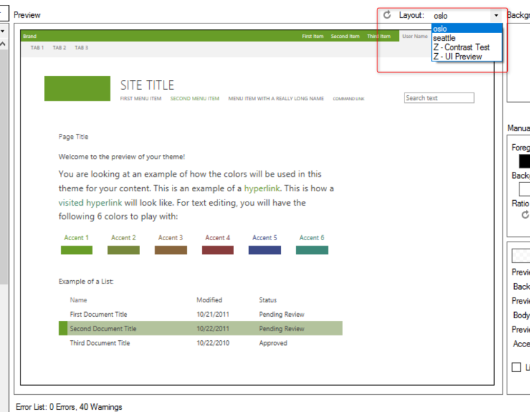 How to use the SharePoint Color Palette Tool – D'arce Hess's Blog