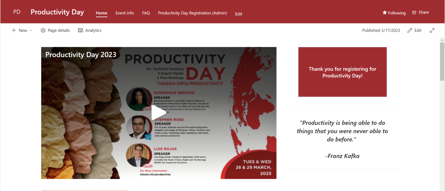 How to create an Effective SharePoint Event Site – D'arce Hess's Blog