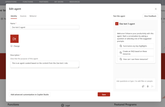 Creating an agent in a SharePoint site – D'arce Hess's Blog