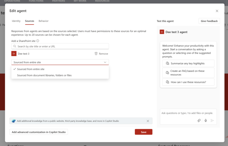 Creating an agent in a SharePoint site – D'arce Hess's Blog