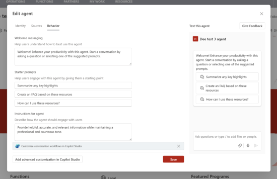 Creating an agent in a SharePoint site – D'arce Hess's Blog