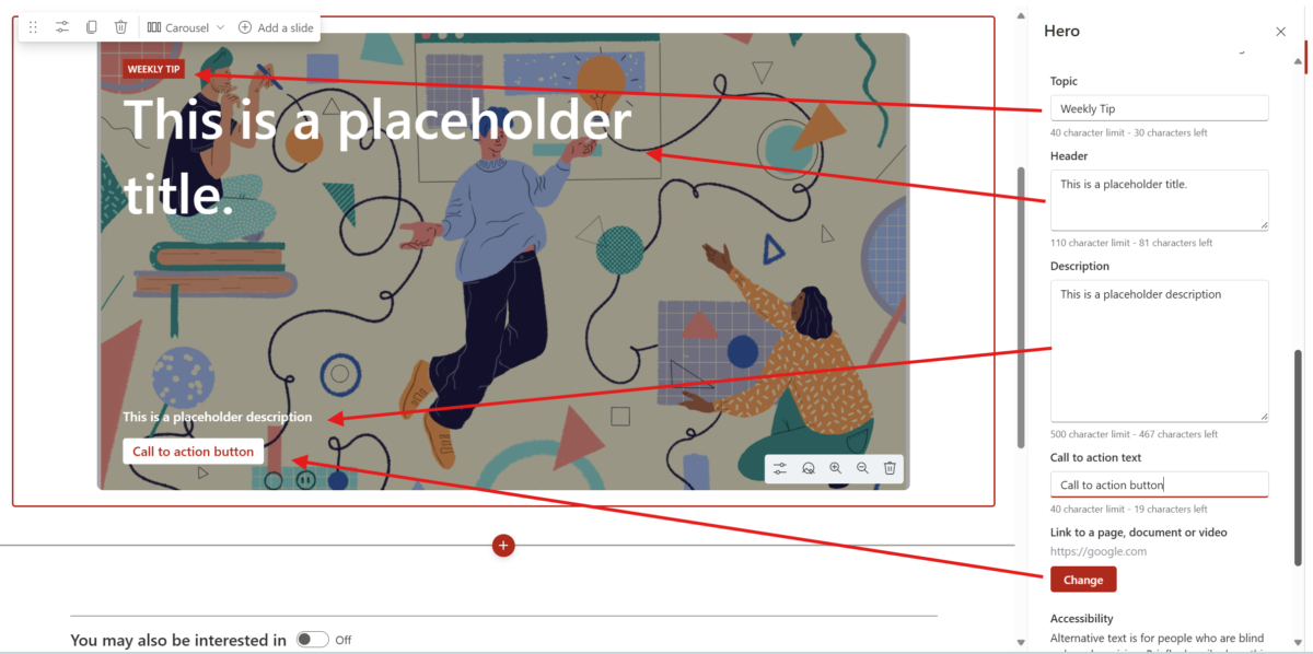 New Carousel Layout Available for Hero Webpart in SharePoint – D'arce ...